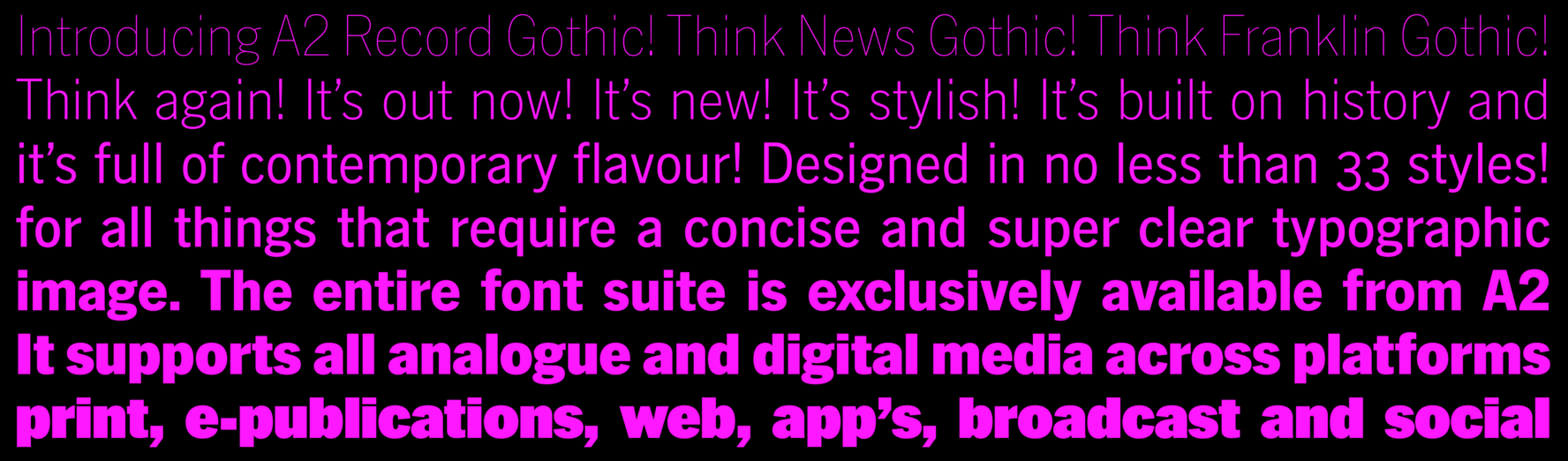 A2 Record Gothic | A2-TYPE