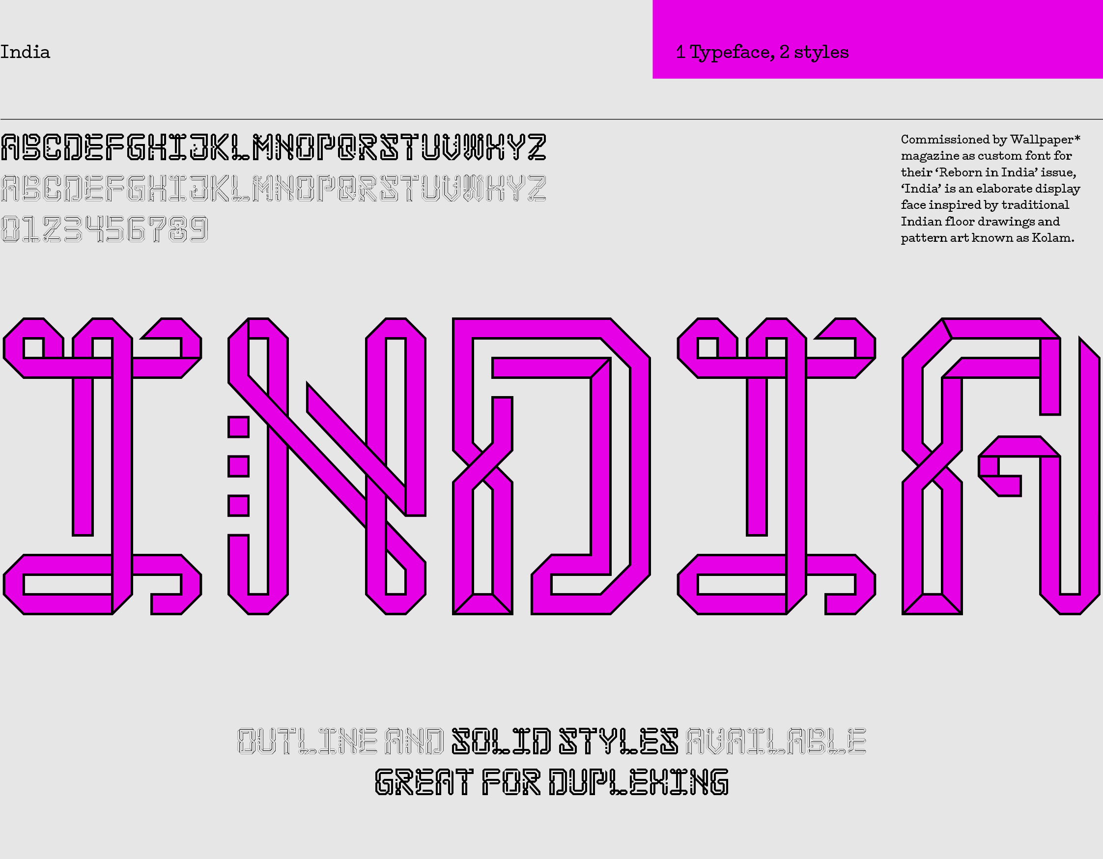 Indian Inspired Font