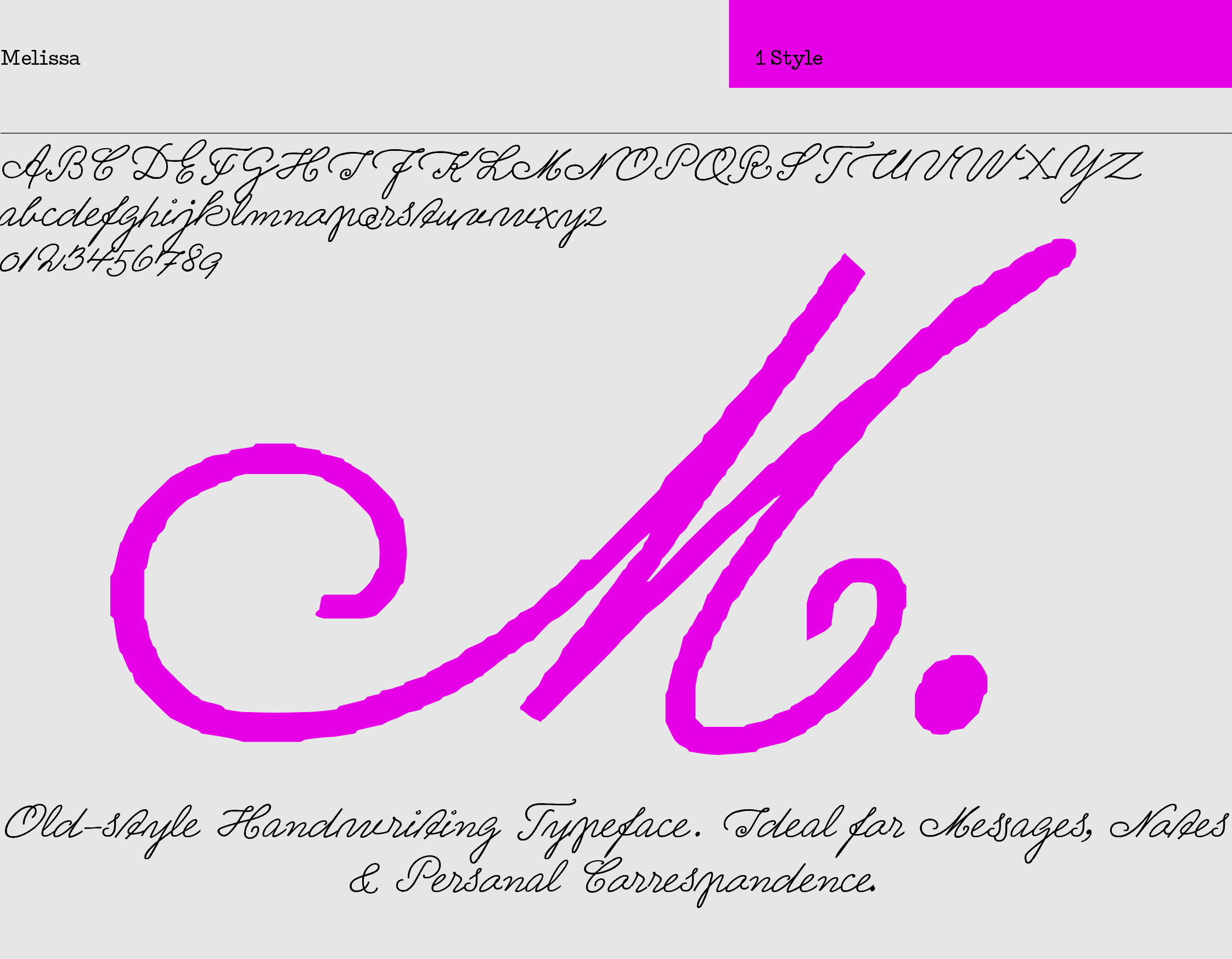 M In Fancy Cursive